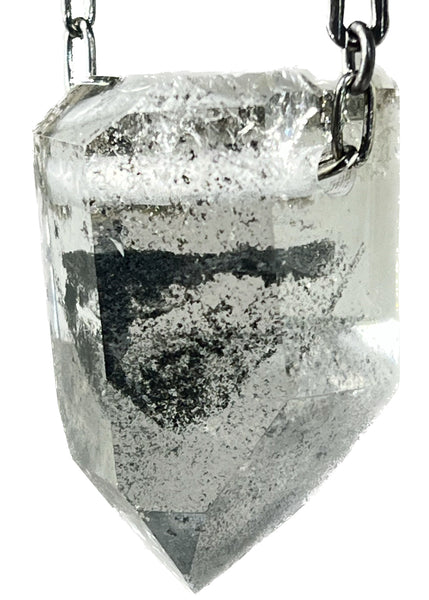 Quartz Crystal with Chlorite Phantom Pyramid Inclusions Necklace ...